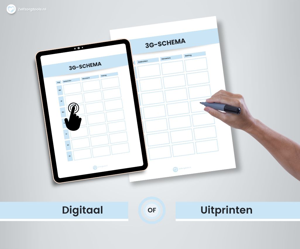 3G-schema – Werkblad - Zelfzorgtools